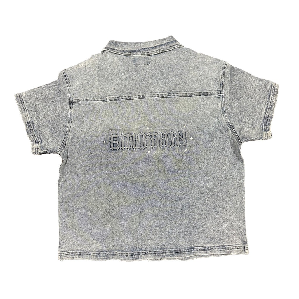 Mixed Emotions Paisley Denim Blue Shirt || Shop Sale Now