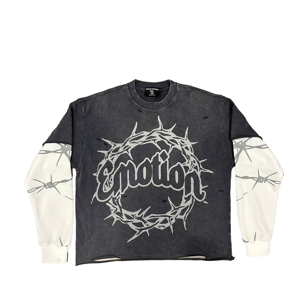 Mixed Emotions Barbed Wire Thermal L/S Shirt || New Stock